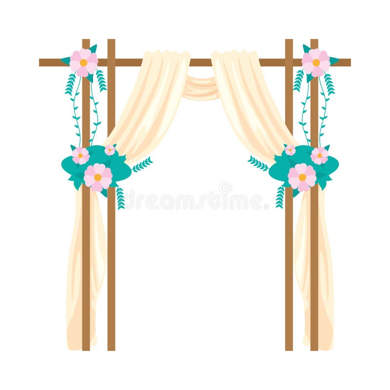 Wedding Stage Classic Arch stock vector. Illustration of romantic ...
