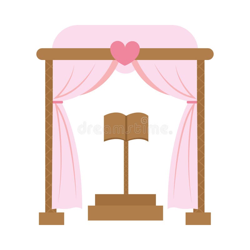 Wedding Stage Elegant Arch stock vector. Illustration of stage - 363539331