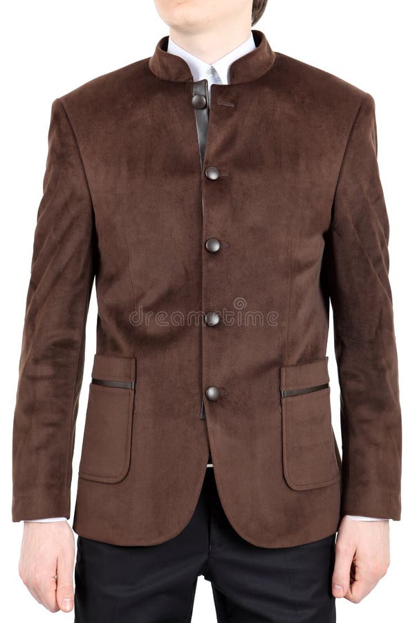 Wedding Suit on Five Buttons, Brown. Stock Photo - Image of elegant ...