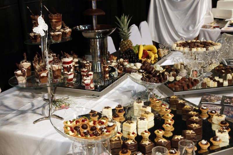 Rustic Bagging Candy Bar Set Up on Wedding Ceremony Place Stock Image ...