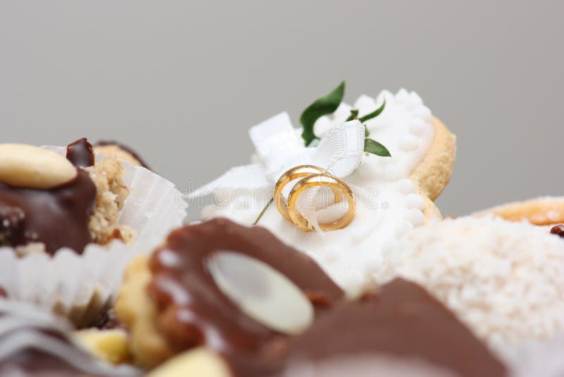 Wedding sweets stock image. Image of married, cake, golden - 7578447