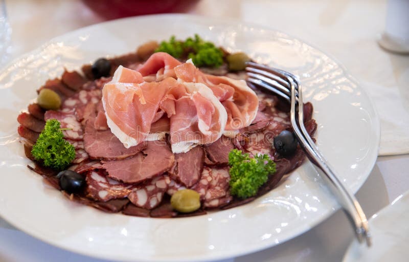 Wedding Table. Banquet, Meat Dishes on the Festive Table Stock Photo ...