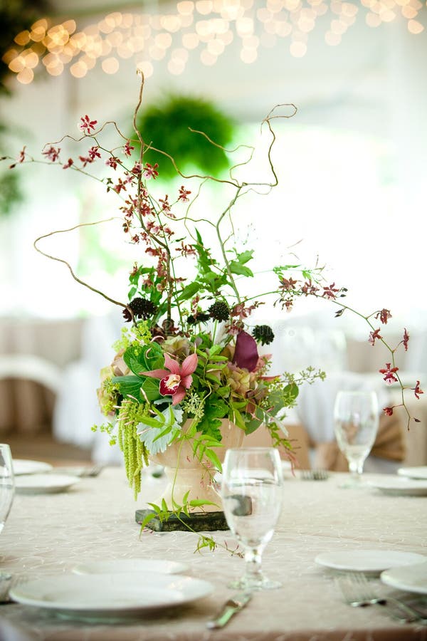 Wedding table centerpiece stock photo. Image of event - 24091218