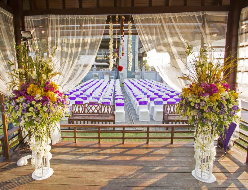 Wedding Table Decoration, Flowers in Vase. Above. Shallow Depth Stock ...