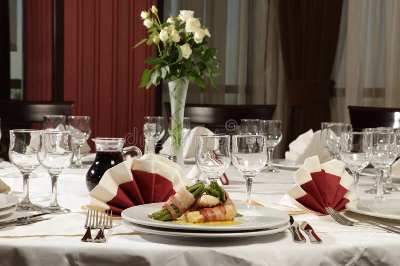 Wedding Event Reception Table Stock Photo - Image of closeup, diner ...