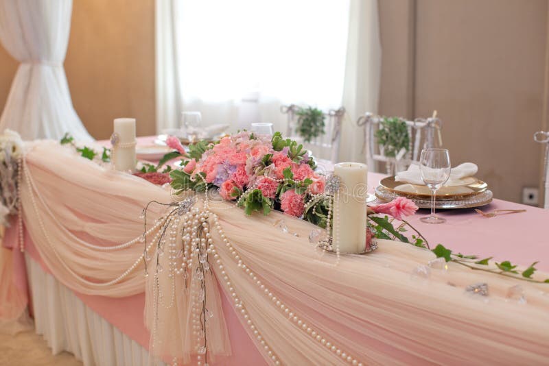 Wedding table flower stock photo. Image of decoration - 67992536