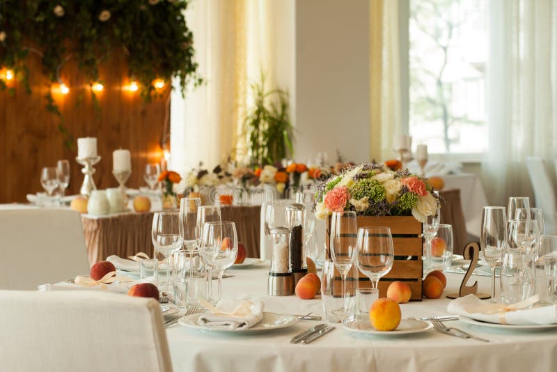 Wedding table stock image. Image of decoration, number - 66200987
