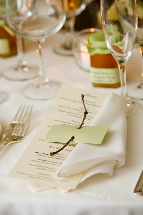 Reception Table Wedding Name Tag Menu Stock Photos - Free & Royalty ...