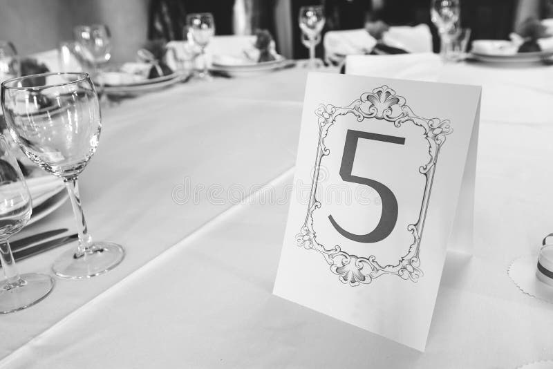 Wedding table number five stock photo. Image of five - 89072804