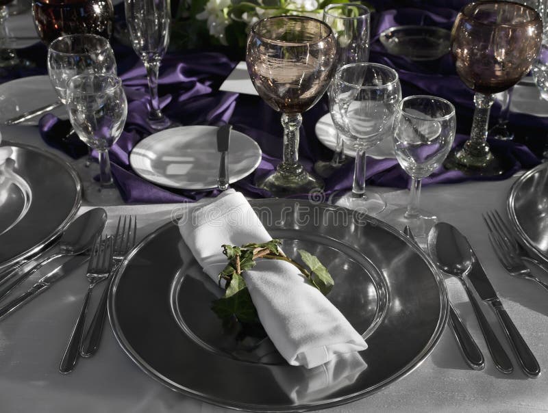 Wedding table set stock image. Image of cutlery, plate - 1534909