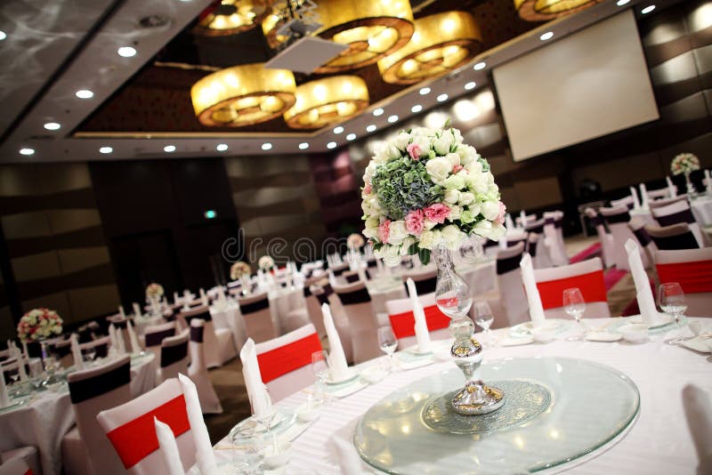 Chinese Wedding Table Setting Stock Image - Image of convention ...