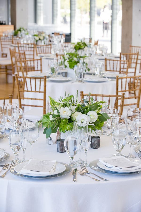 Wedding Table Set for Fine Dining at a Fancy Catered Event - Wedding ...