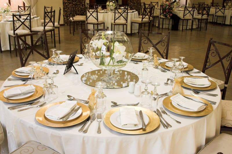 Wedding Table Settings stock image. Image of table, evening - 6818813
