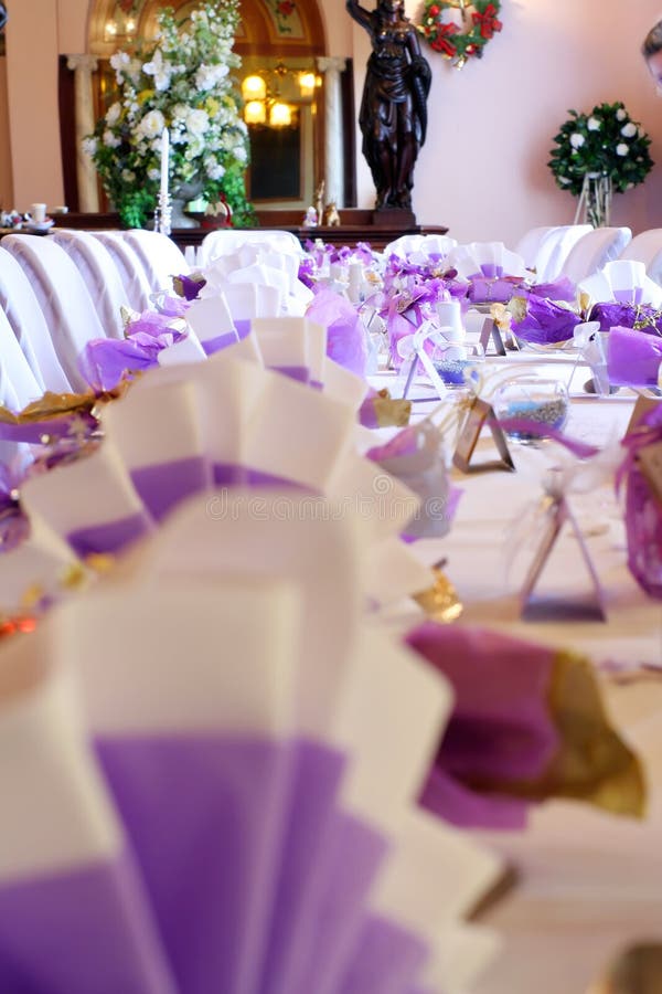 Wedding Table Setting, Portrait Stock Image - Image of dinner ...