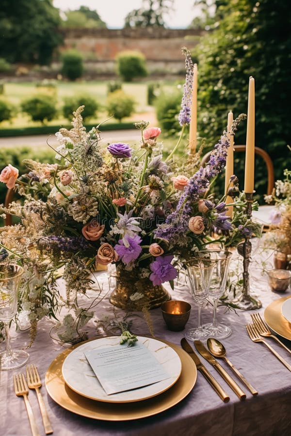 Wedding Tablescape, Elegant Formal Dinner Table Setting, Table Scape ...