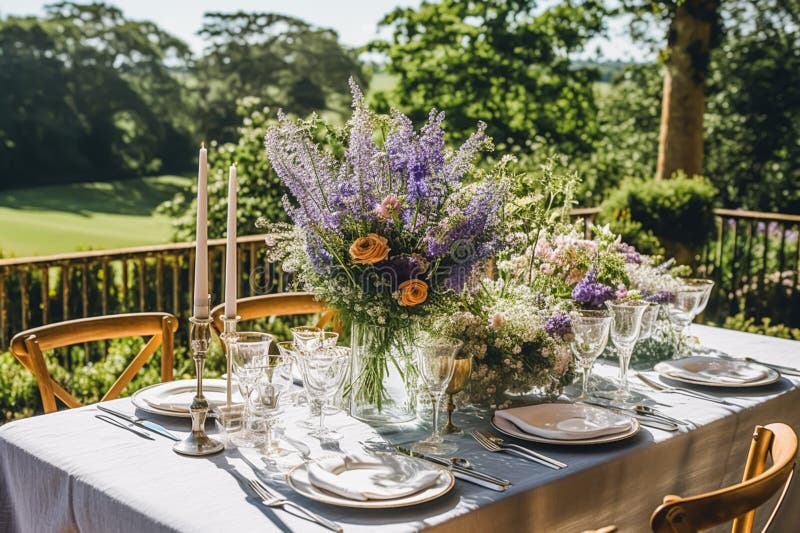 Wedding Tablescape, Elegant Formal Dinner Table Setting, Table Scape ...