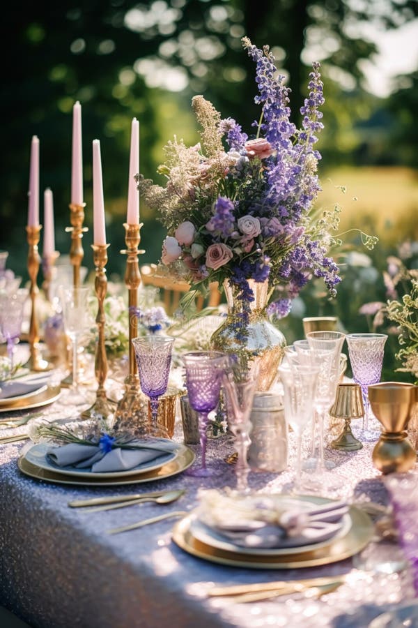 Wedding Tablescape, Elegant Formal Dinner Table Setting, Table Scape ...