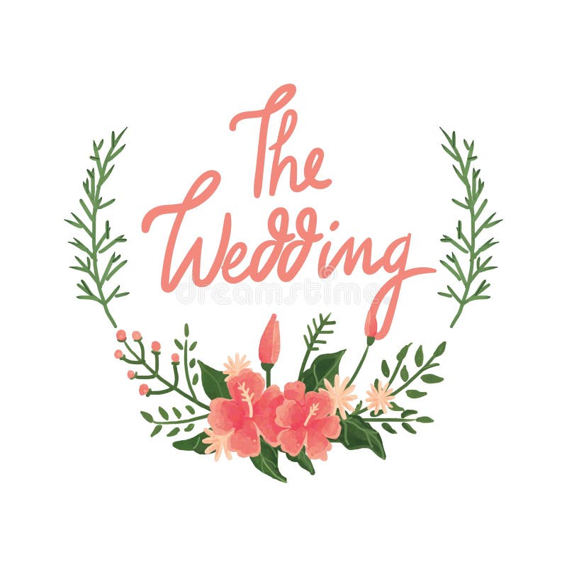 Wedding Template Design. Vector Illustration Decorative Design Stock ...