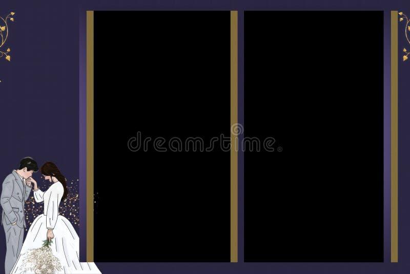 Wedding Template for Photobooth and Magic Mirror Stock Illustration ...