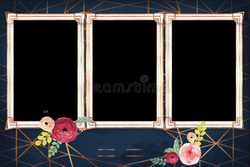 Wedding Template for Photobooth and Magic Mirror Stock Illustration ...