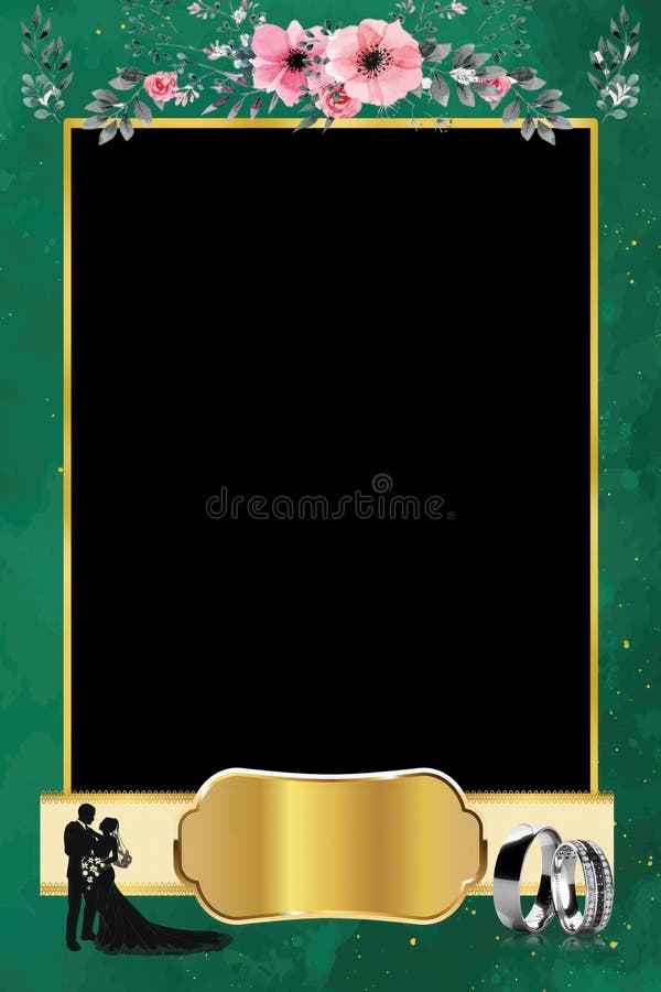 Wedding Template for Photobooth and Magic Mirror Stock Illustration ...