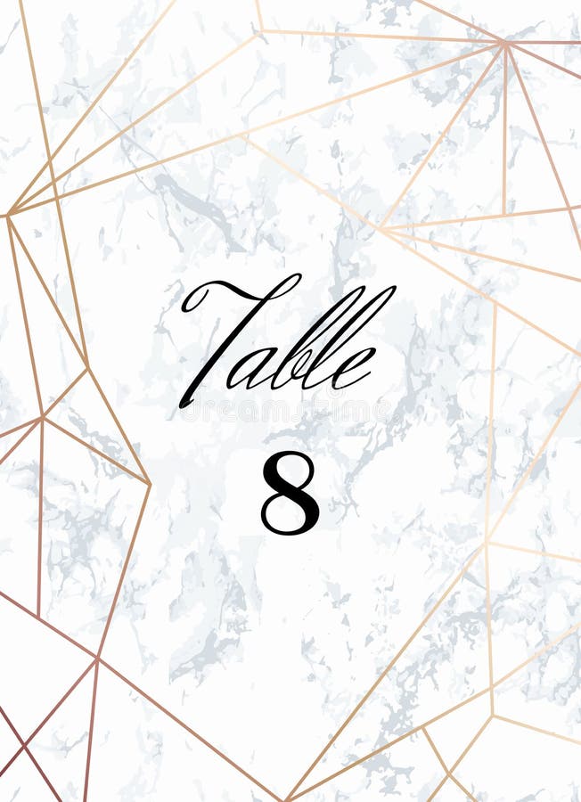 Wedding Template. Tented Table Numbers Card Stock Vector - Illustration ...
