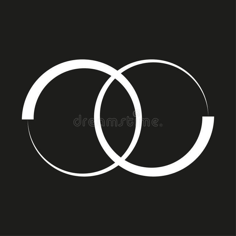Wedding Template with Two Circles. Vector Illustration Stock Vector ...