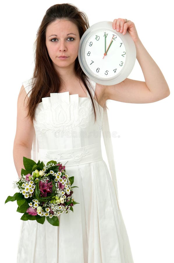 Wedding time stock image. Image of clock, dress, beautiful - 17018685