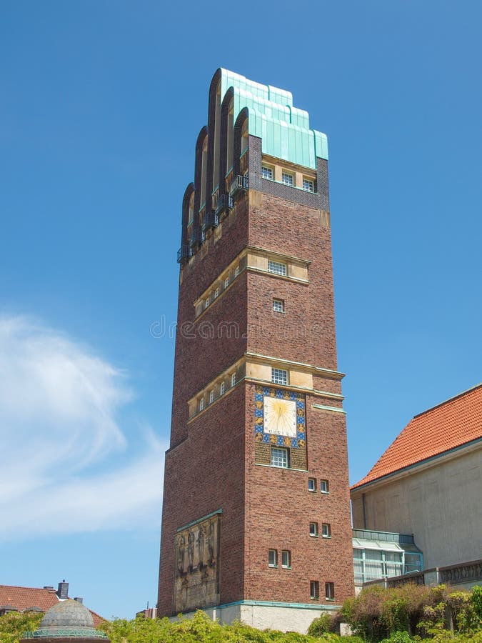 Wedding Tower in Darmstadt stock image. Image of kuenstler - 38178837