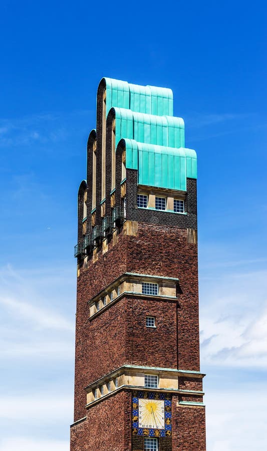 Wedding Tower on Mathildenhoehe in Darmstadt, Germany Stock Photo ...
