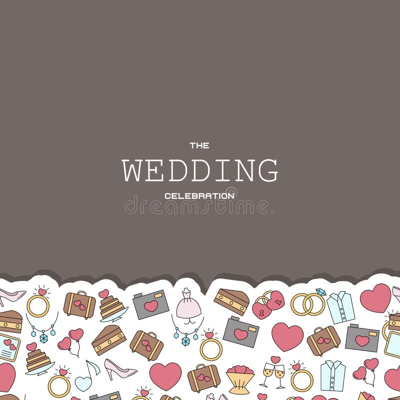 Wedding vector background stock vector. Illustration of icon - 100593181