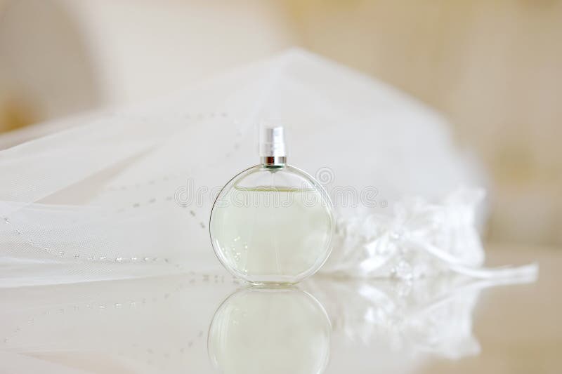 Wedding Veil, Perfume and a Garter Stock Photo - Image of symbol, bride ...