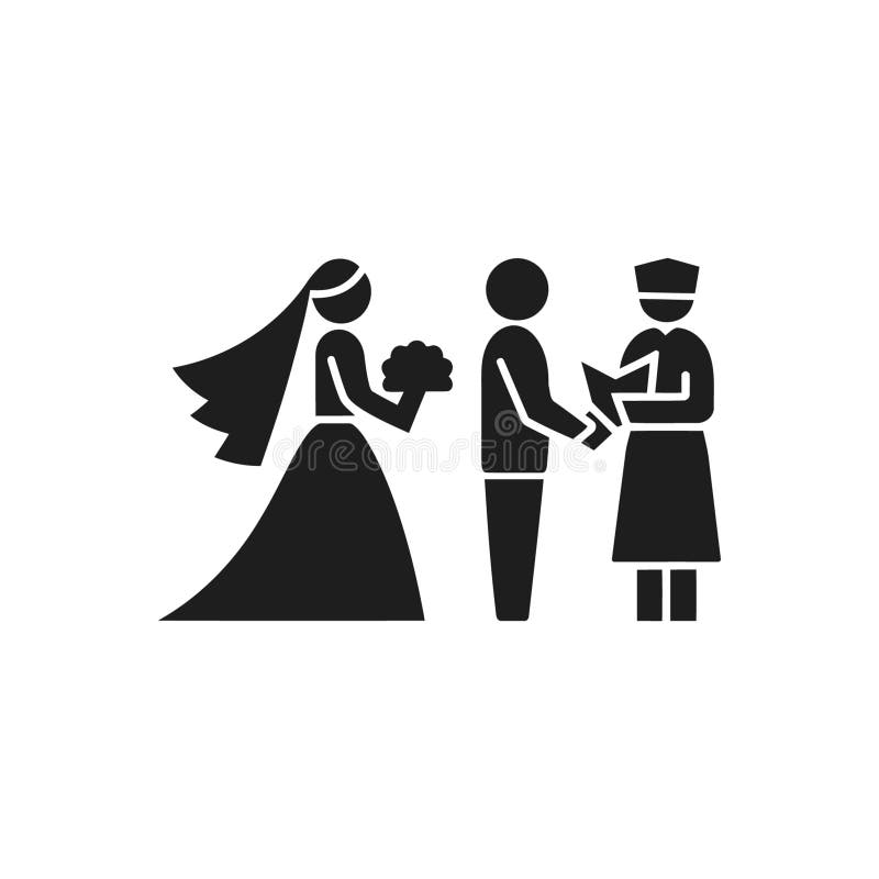 Wedding Vows Icon stock vector. Illustration of icon - 361856751