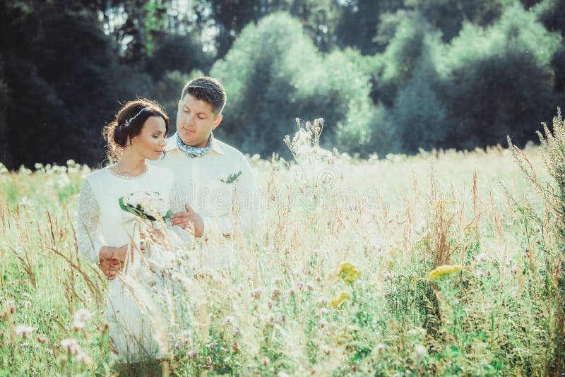 Wedding walk stock photo. Image of portrait, flowers - 61266706