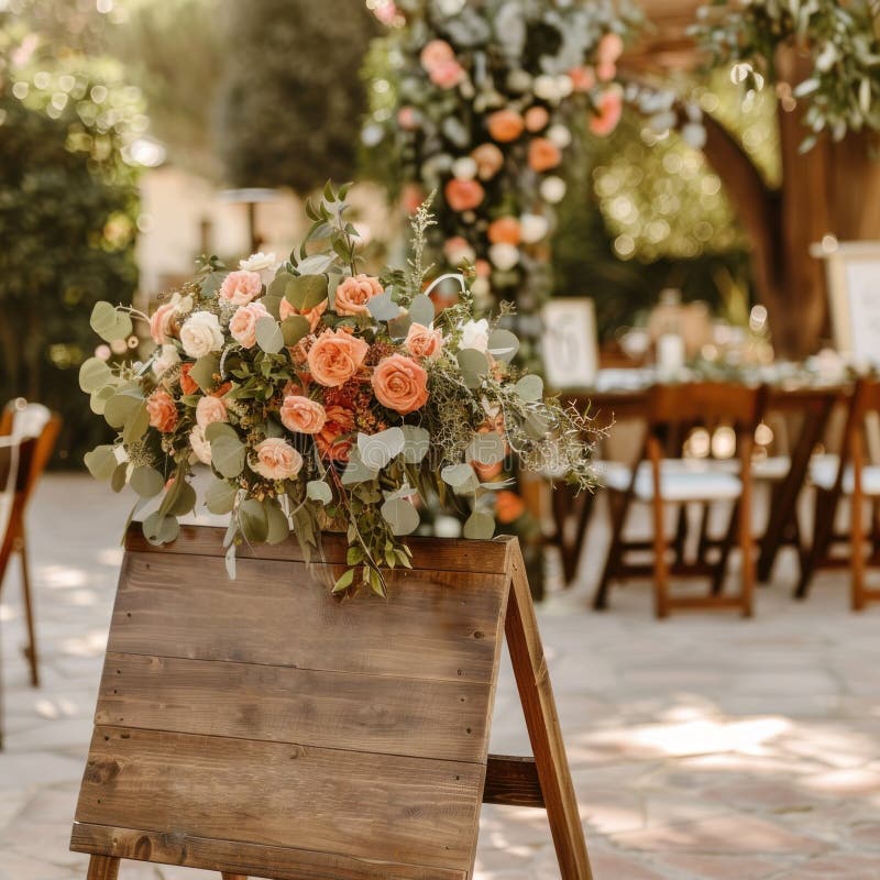 Wedding Welcome Sign with the Couples Names Stock Image - Image of ...