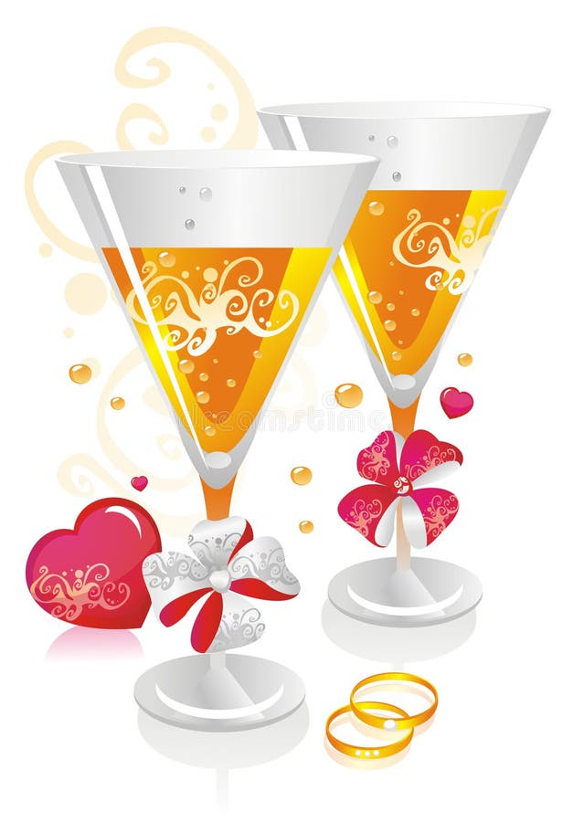 WeddingChampagne stock vector. Illustration of goblet - 11956031
