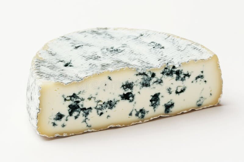 A Wedge of Blue Cheese with a White Rind Stock Illustration ...