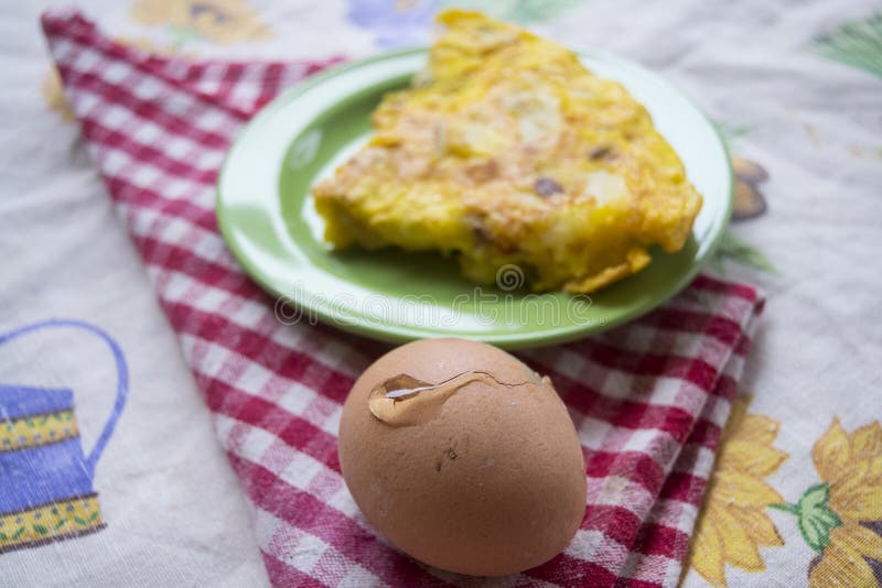 Wedge of Omelette Togheter at Fresh Eggs Stock Image - Image of fresh ...