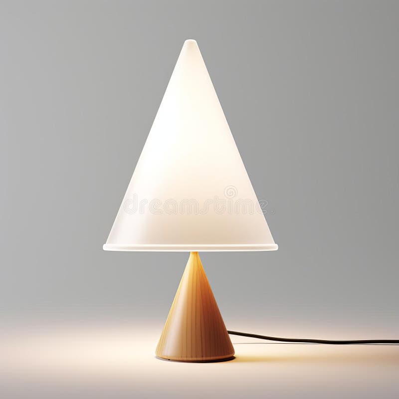 Wedge Shape Lamp Design on White Isolated Background Image Stock ...