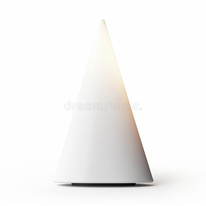 Wedge-shaped Minimalist Lamp Design on White Isolated Background Stock ...