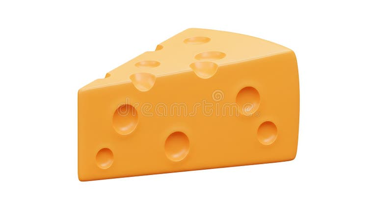 A Wedge of Swiss Cheese Features a Smooth, Pale Yellow Surface with Evenly Stock Illustration ...