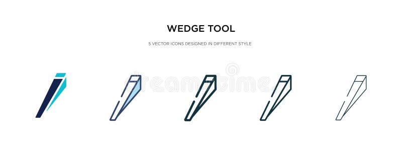 Wedge Tool Icon in Different Style Vector Illustration. Two Colored and ...