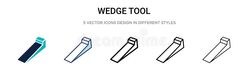 Wedge Tool Icon in Filled, Thin Line, Outline and Stroke Style. Vector ...