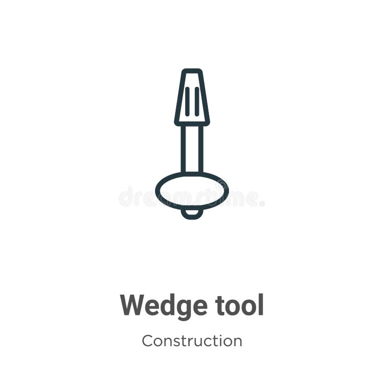 Wedge Tool Outline Vector Icon. Thin Line Black Wedge Tool Icon, Flat ...