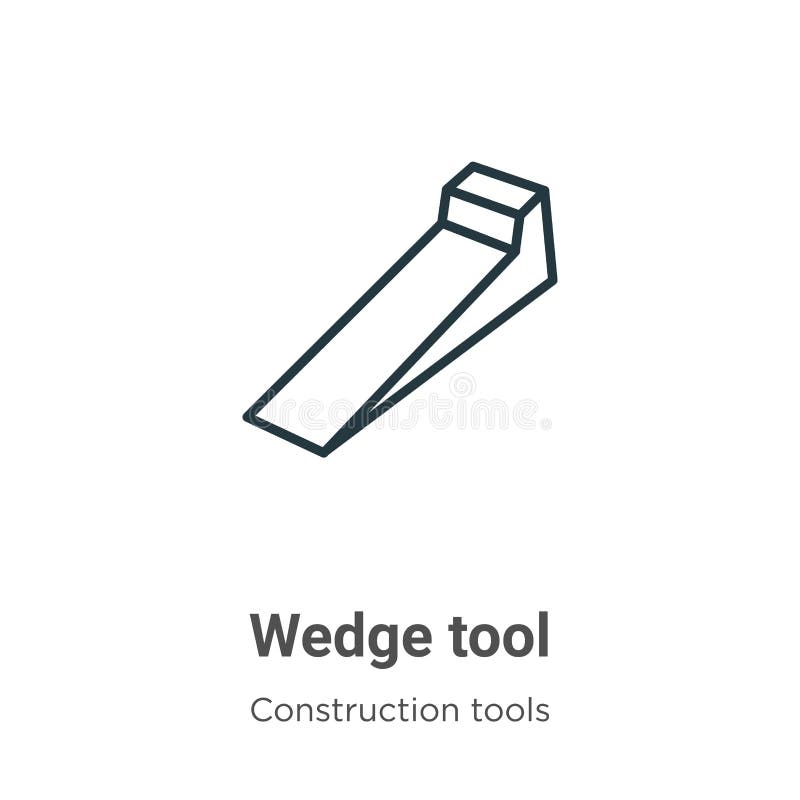 Wedge Tool Outline Vector Icon. Thin Line Black Wedge Tool Icon, Flat ...