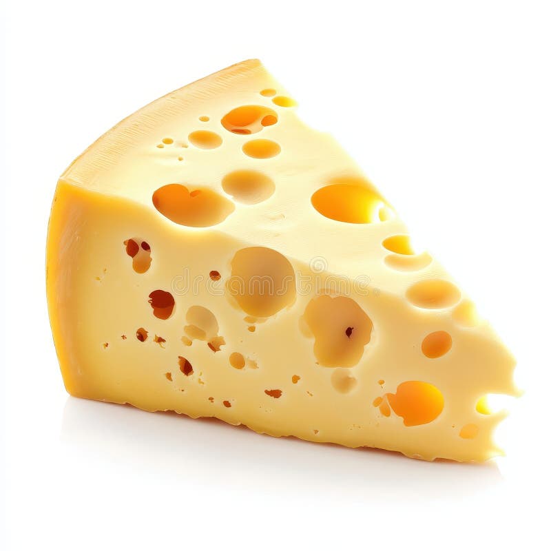 A Wedge of Yellow Cheese with Holes, Showcasing Its Texture and Color ...