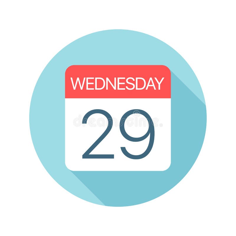 Wednesday 6 - Calendar Icon. Vector Illustration of Week Day Paper Leaf ...
