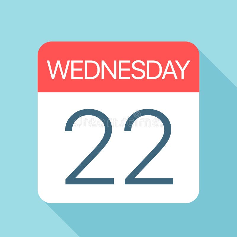 Wednesday 18 - Calendar Icon. Vector Illustration of Week Day Paper ...