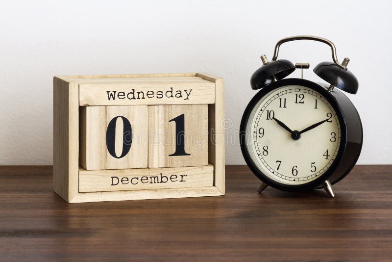 Wednesday December 1 Clock Calendar Stock Photos - Free & Royalty-Free ...