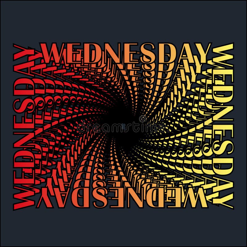 Wednesday. Background with Text Wednesday. Vector Illustration. Day of ...